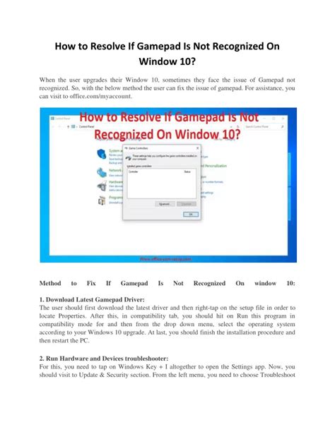 Ppt How To Resolve If Gamepad Is Not Recognized On Window 10 Powerpoint Presentation Id
