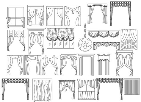 Curtain Free Cad Blocks Elevation Drawing Dwg File Cadbull