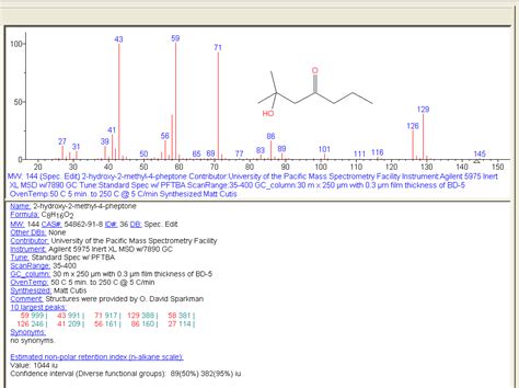 Nist 20 Mass Spectral Library Nist 20202017 Database Agilent Format