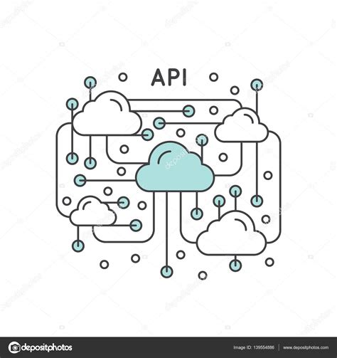 Interfaz de programación de aplicaciones API Tecnología vector gráfico