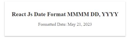 React Js Date Format Example Ddmmyyyy Dd Mm Yyyy