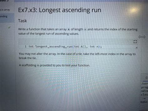 Solved Write A Function That Takes An Array A Of Length N