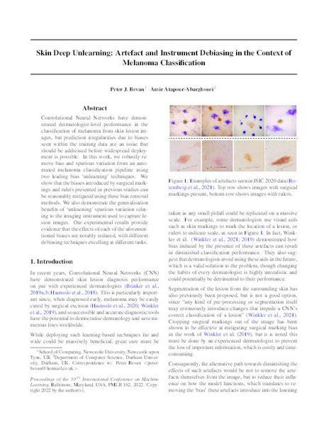 Skin Deep Unlearning Artefact And Instrument Debiasing In The Context Of Melanoma Classification