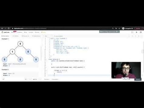 Leetcode Problem 250 Count Univalued Subtrees March 26th 2021 YouTube