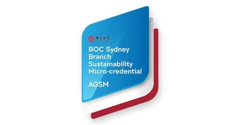 Boc Sydney Branch Sustainability Micro Credential Was Issued By Agsm