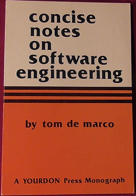 Concise Notes On Software Engineering By Tom DeMarco Goodreads