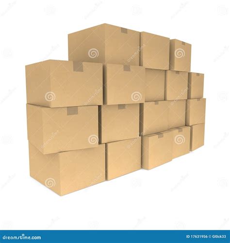 Piles Of Cardboard Boxes Stock Illustration Illustration Of Office