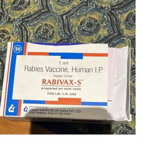 Rabivax S Rabies Vaccine Human I P At Rs 325 Piece Anti Rabies