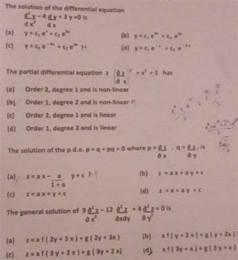 The Partial Differential Equation X ∂x∂x 2 X2 3 Has Filo