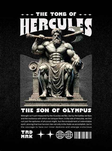 Customizable Hercules Statue T Shirt Design Template Printscreen