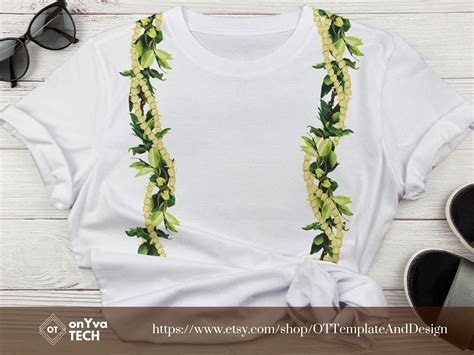 Maile And Pikake Lei 3 Strands Open Frames Png Bundle Version 1 Digital