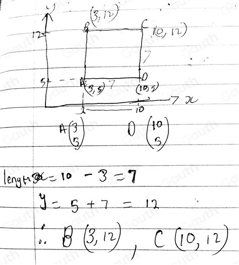 solved abcd below is a square what are the coordinates of point c x
