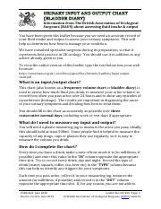 Input Output Chart Pdf Information From The British Association Of Urological Surgeons BAUS