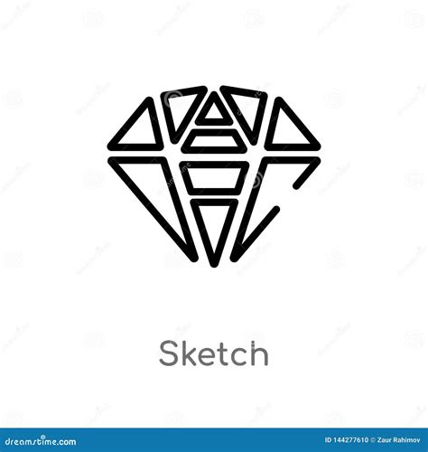 Outline Sketch Vector Icon Isolated Black Simple Line Element Illustration From Creative Pocess
