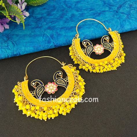 Purple Flower Drop Earrings