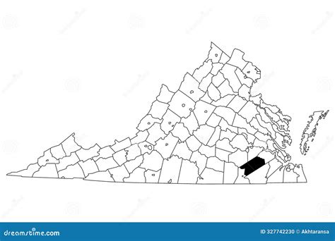 Map Of Sussex County In Virginia State On White Background Single County Map Highlighted By