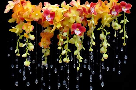 Premium Photo Floral Cascade For Flowing Texts