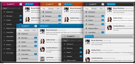Clarity A Responsive Web Application Template Behance