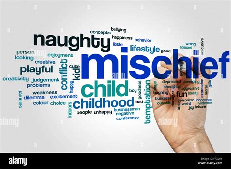 Mischief Word Cloud Concept Stock Photo Alamy