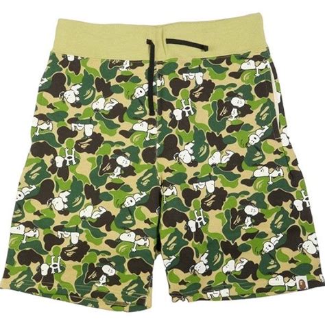A Bathing Ape ア ベイシング エイプ Peanuts Abc Snoopy Sweat Short ショーツ 緑 Size 【m