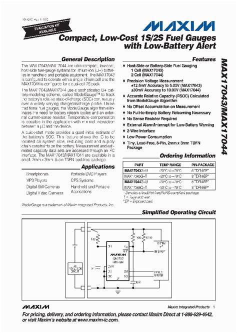 Max170434664070pdf Datasheet Download Ic On Line