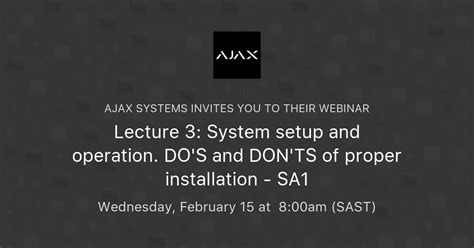 Lecture 3 System Setup And Operation Dos And Donts Of Proper