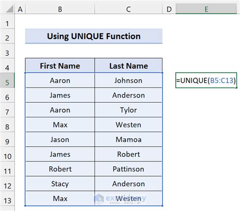 How To Find Unique Values In An Excel Column 6 Methods ExcelDemy