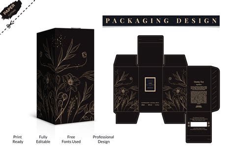 Perfume Packaging Design Luxury Box Des Graphic By Sumonuix · Creative