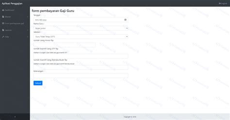 Aplikasi Penggajian Guru Berbasis Web Php