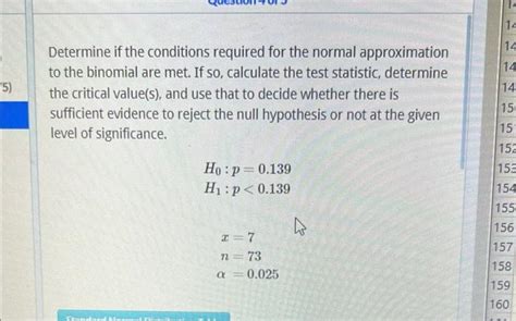 Solved Determine If The Conditions Required For The Normal Chegg