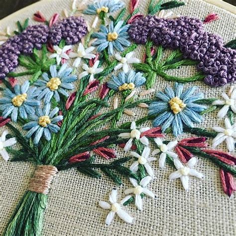 Garden Flowers 🌿💐🌅 Hand Embroidery Patterns Flowers Needlework