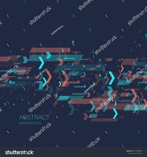 Abstract Background Binary Code Geometric Shapes Stock Vector Royalty Free