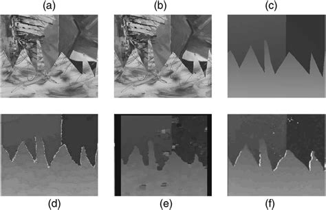 saw image pair a left image b right image c ground truth disparity