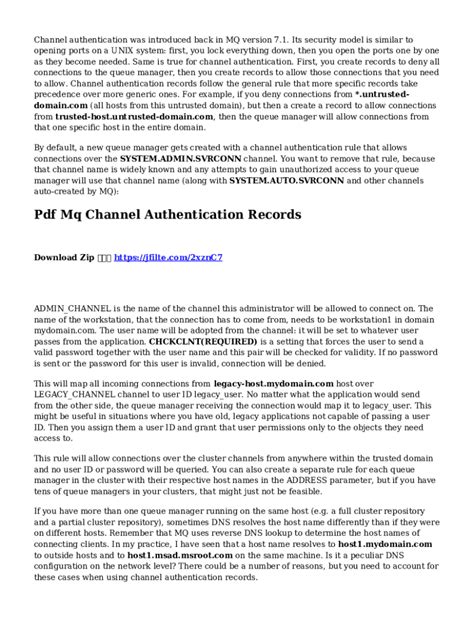 Fillable Online MQ Connector Fails When Attempting To Connect To Queue Fax Email Print PdfFiller