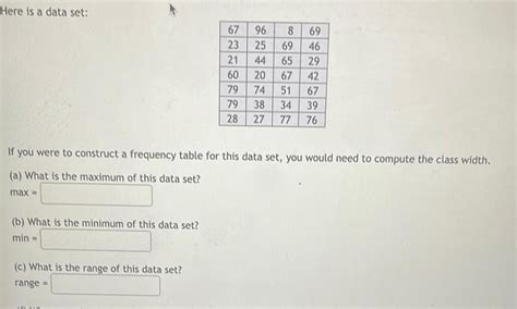 [answered] Here Is A Data Set If You Were To Construct A Frequency Kunduz