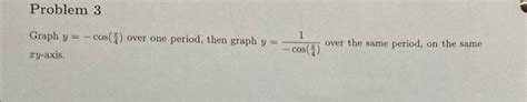 solved graph y −cos 4x over one period then graph