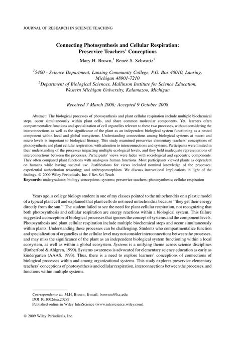 pdf understanding photosynthesis and cellular respiration
