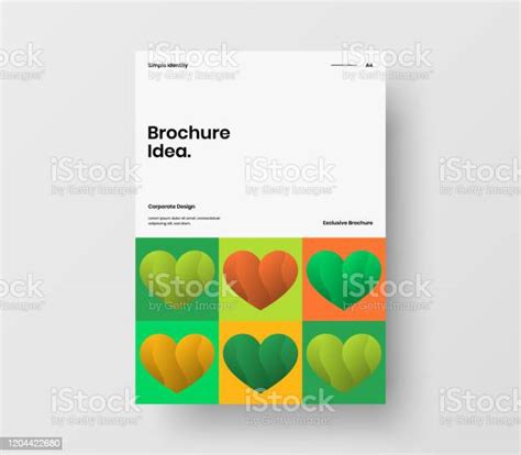 놀라운 발렌타인 데이 벡터 A4 수직 방향 전면 페이지 모형 하트 일러스트 디자인 레이아웃이 있는 추상 커버 휴일 인사말 카드 간단한 창조적 인 브로셔 템플릿 배경 A4