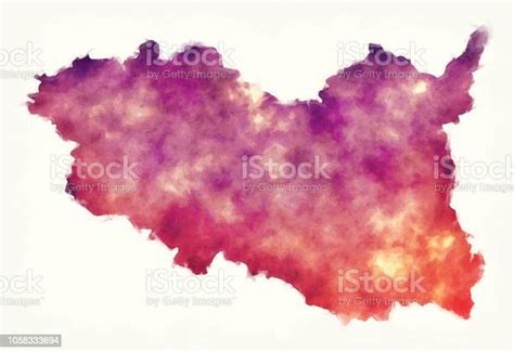 Pardubice 지역 수채화 지도 체코 공화국의 흰색 배경 앞 개념에 대한 스톡 벡터 아트 및 기타 이미지 개념 국가