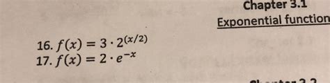 Solved Chapter 31 Ponential Functions Ne A Formula For The