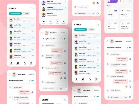 Messenger App Mobile Ui Free Figma Template For App Designs