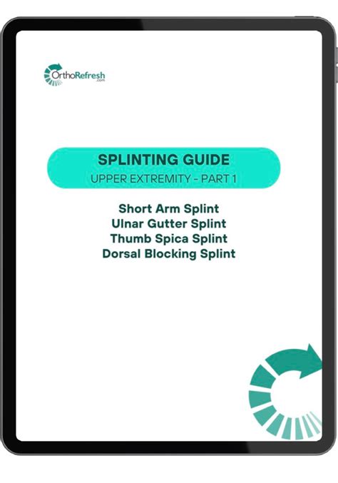 How Do I Splint A 1st Metacarpal Fracture