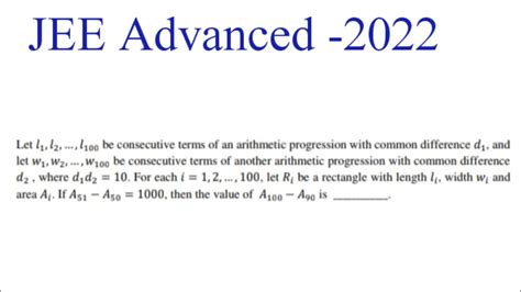 Let L1 L2 L100 Be The Consecutive Terms Of An Arithmetic Progression