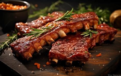 Premium Photo Spicy Hot Grilled Spare Ribs