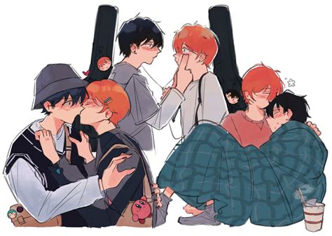 Kirby Satou Mafuyu And Uenoyama Ritsuka Given Drawn By Pevellynee