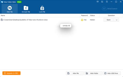 31 Menu · Wise Folder Hider Manual