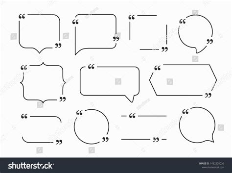 Quote Box Frames Set Isolated On Stock Vector Royalty Free 1452305036 Shutterstock