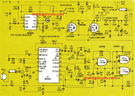 Powerful Transceiver Circuit Using Ic Mc2833mc3363 Making Easy Circuits