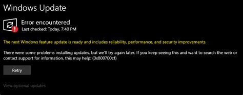 Windows Update Download Error 0x800700c1 Microsoft Community