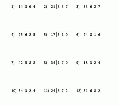 Division Worksheets For Grade 6 Division Worksheets Worksheets